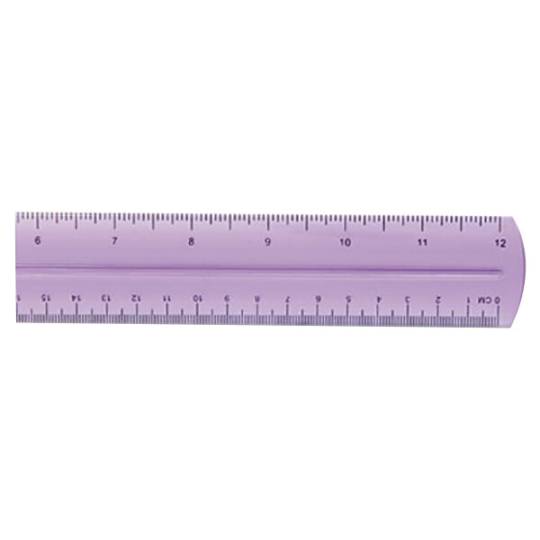 Westcott 12975 12" Jewel Colored Plastic Ruler - 1/16" Standard Scale ...