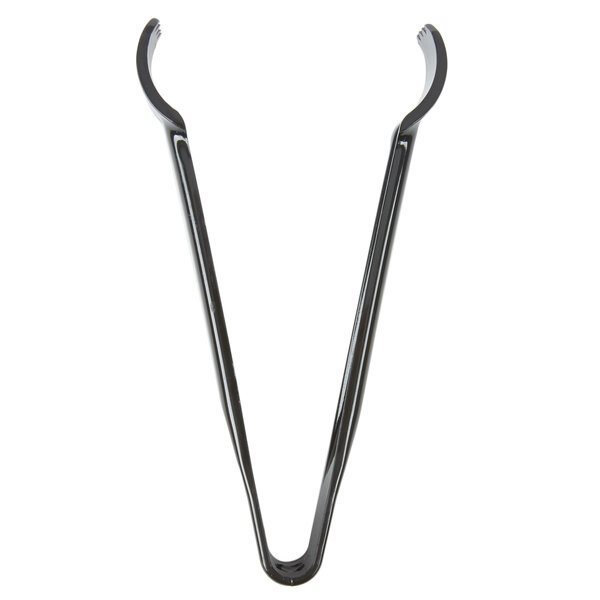 Carlisle 480603 Carly 6" Black Plastic Pom Tongs
