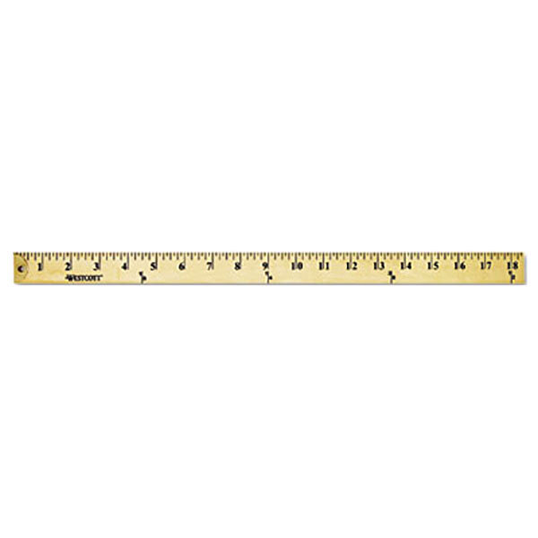 Westcott 10425 36" Wood Yard Stick with Metal Ends - 1/8" Standard ...