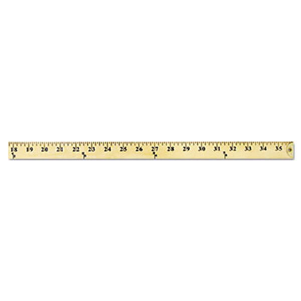 Westcott 10425 36" Wood Yard Stick with Metal Ends - 1/8" Standard ...