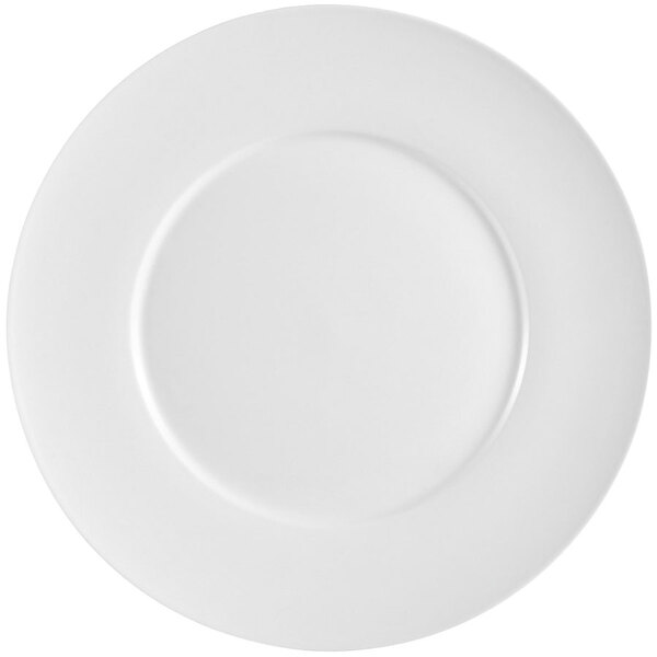 CAC FDP-20 Paris French 11" Bone White Round Porcelain Plate - 12/Case