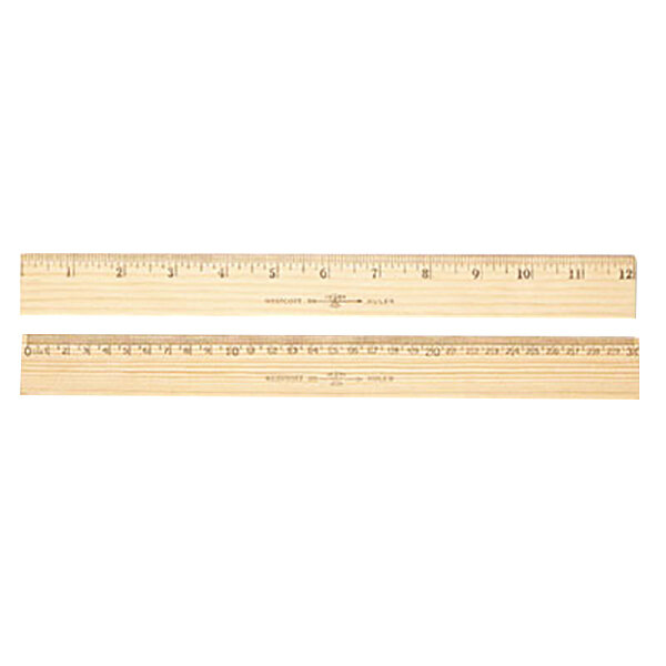 Wooden Ruler With Metal Edge