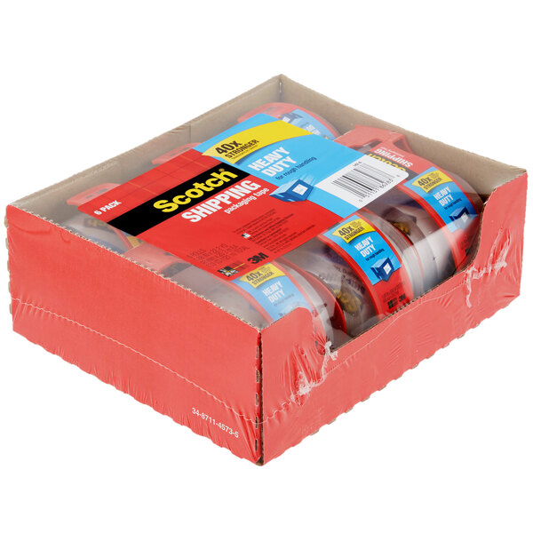 3M Scotch™ 2" x 22 Yards Heavy-Duty Packaging Tape with Dispenser 142-6 ...