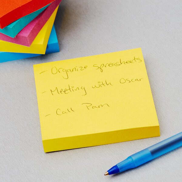 3M 654-14AU Post-It® Jaipur Collection 3" x 3" 100 Sheet Sticky Note ...