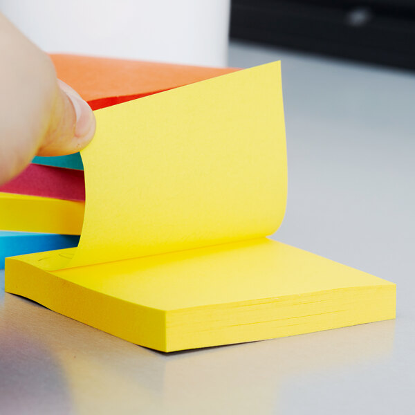 3M 654-14AU Post-It® Jaipur Collection 3" x 3" 100 Sheet Sticky Note ...