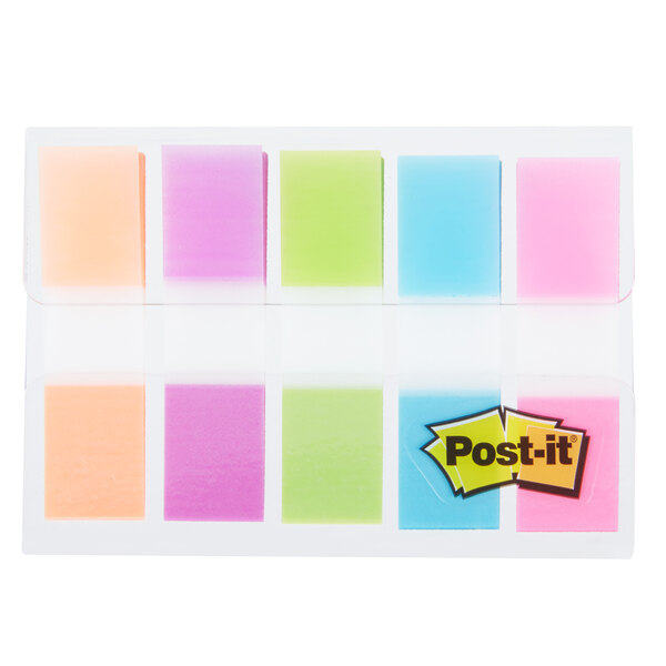 3M 6835CB2 Post-It® 1/2" x 1 3/4" Assorted Bright Color Page Flag with ...