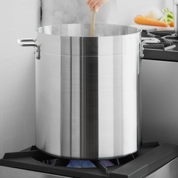 Choice 60 Qt. Standard Weight Aluminum Stock Pot