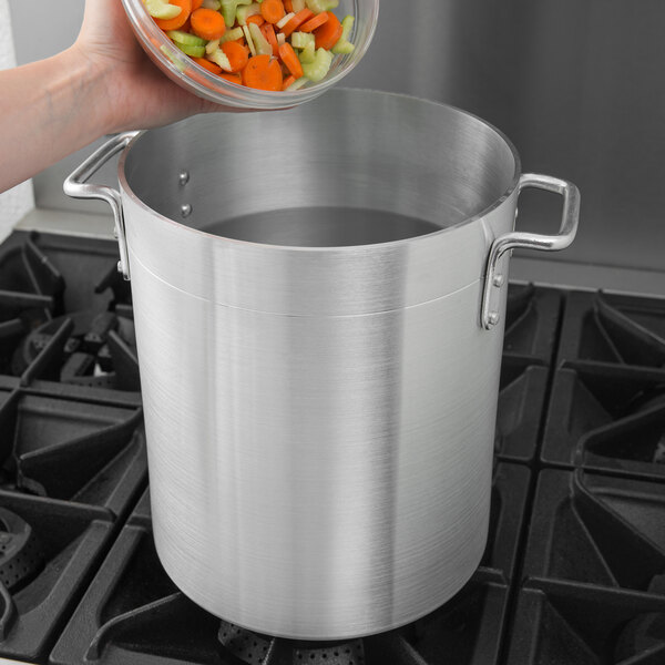 Choice 16 Qt. Standard Weight Aluminum Stock Pot