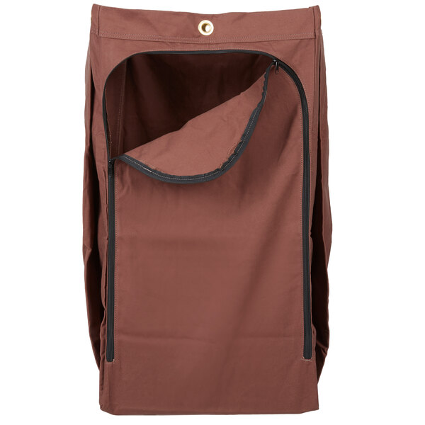 Rubbermaid 1966887 30 Gallon Brown High Capacity Vinyl-Lined Canvas ...