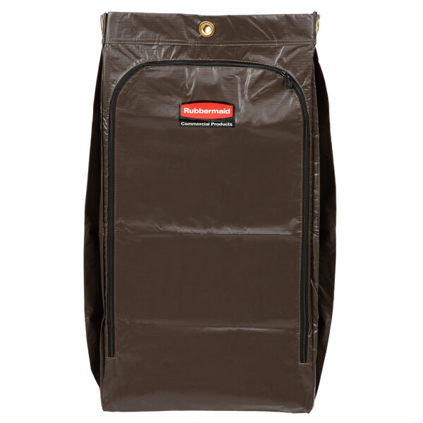 Rubbermaid 1966885 34 Gallon Brown High Capacity Vinyl Janitor Cart Bag