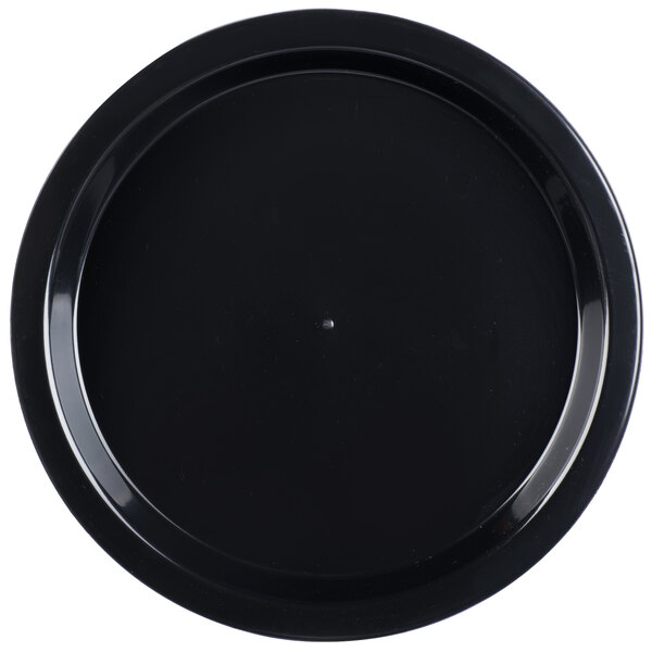 Fineline HR12PP.BK ReForm 12" Black High Rim Plastic Catering Tray - 25 ...