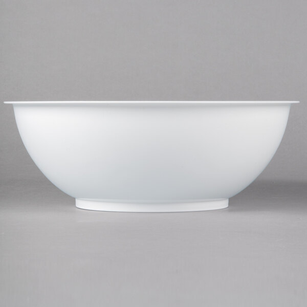 Fineline ReForm 80 oz. White Tall Microwavable Plastic Catering Bowl ...