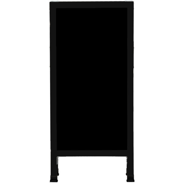 Aarco BA-3BP 42" x 18" Black Aluminum A-Frame Sign Board with Black ...