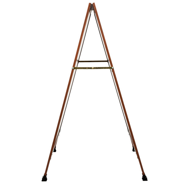 Aarco MA-1P 42" x 24" Cherry A-Frame Sign Board with Black Write-On ...