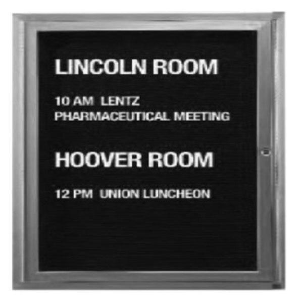 Aarco ADC3636L 36" x 36" Enclosed Locking Aluminum Indoor Message ...