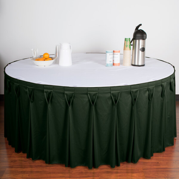 Snap Drape 5412GC29W3-739 Wyndham 21' 6" x 29" Jade Bow Tie Pleat Table ...