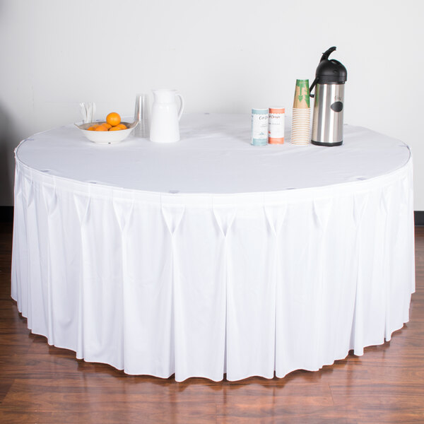 Snap Drape 5412GC29W3-010 Wyndham 21' 6" x 29" White Bow Tie Pleat ...