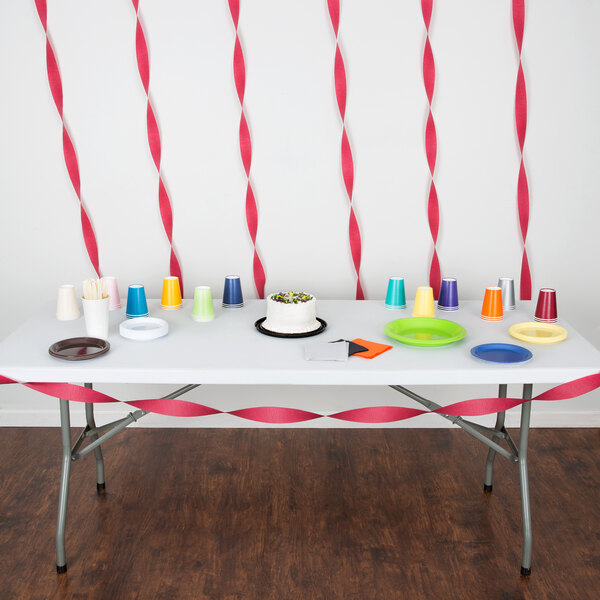 Creative Converting 078192 81' Burgundy Streamer Paper