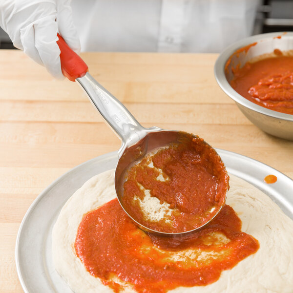 Vollrath 6433865 Jacob's Pride 8 oz. Orange Solid Round Spoodle ...