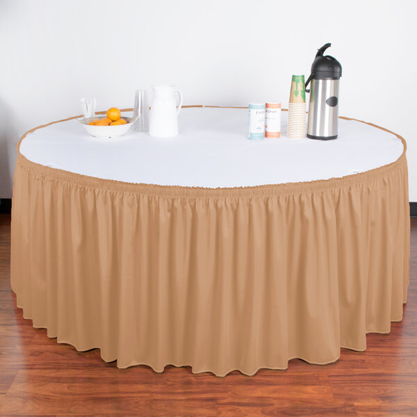 Snap Drape 5412GC29S3-049 Wyndham 21' 6" x 29" Sandalwood Shirred Pleat ...