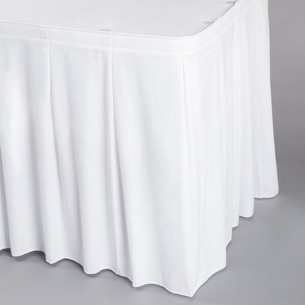 Snap Drape 5412EG29C2-010 Wyndham 17' 6" x 29" White Continuous Pleat ...