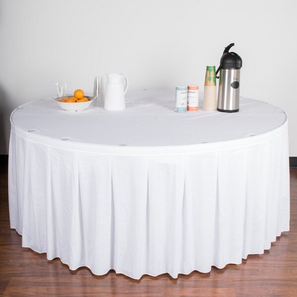 Snap Drape 5412GC29C2-010 Wyndham 21' 6" x 29" White Continuous Pleat ...