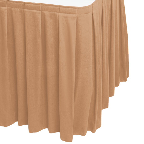 Snap Drape 5412EG29B3-049 Wyndham 17' 6" x 29" Sandalwood Box Pleat ...