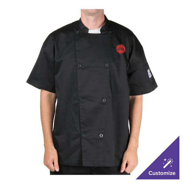Chef Revival Silver J205 Unisex Black Customizable Performance Short ...