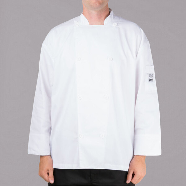Chef Revival Silver J200 Unisex White Customizable Performance Long ...
