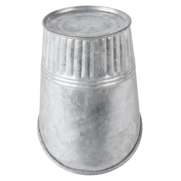 American Metalcraft GFC45 10 oz. Galvanized Metal Angled French Fry Cup
