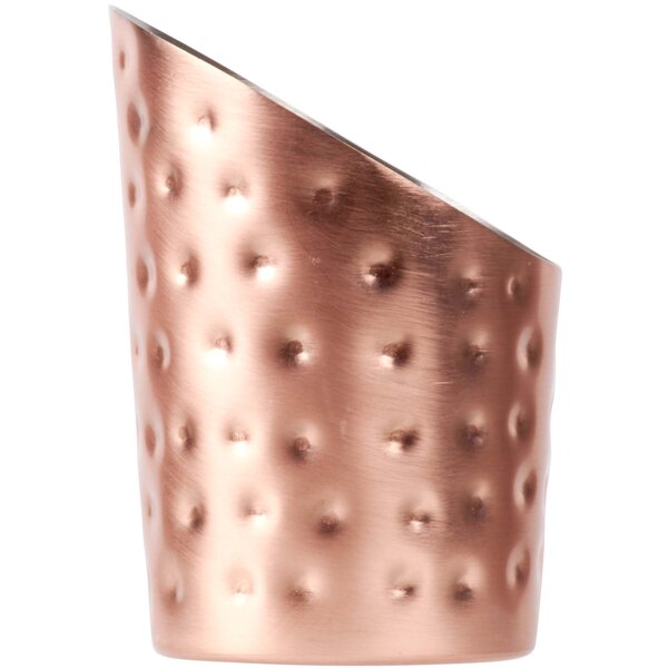 American Metalcraft FFCCH45 12 oz. Hammered Copper Plated Angled French ...