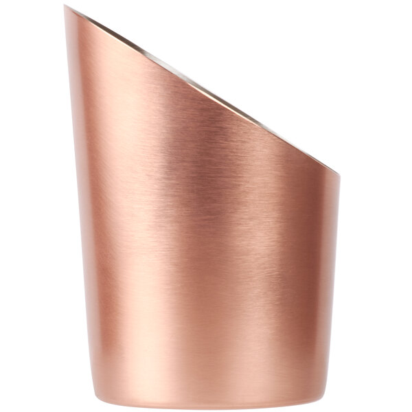 American Metalcraft FFCCS45 12 oz. Satin Copper Plated Angled French ...