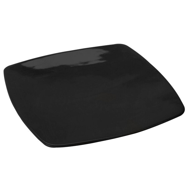 CAC R-FS8BK Clinton Color 8 7/8" Black Square Flat Plate - 24/Case