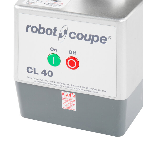 Robot Coupe CL40 Continuous Feed Food Processor with 2 Discs - 1 hp