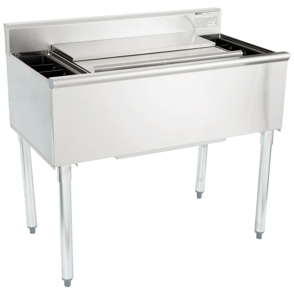Eagle Group B3CT-12D-22-7 36" Underbar Cocktail / Ice Bin with Post-Mix ...