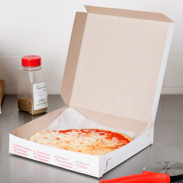 10" Clay Coated Pizza Boxes - 100/Bundle