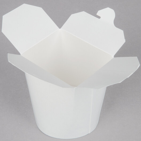 Fold-Pak SmartServ 16SSPLAINM 16 oz. White Microwavable Paper Take-Out ...