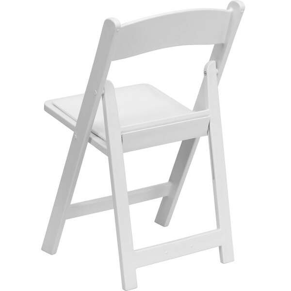 Flash Furniture LE-L-1-WHITE-GG White Plastic Folding Chair with Padded ...