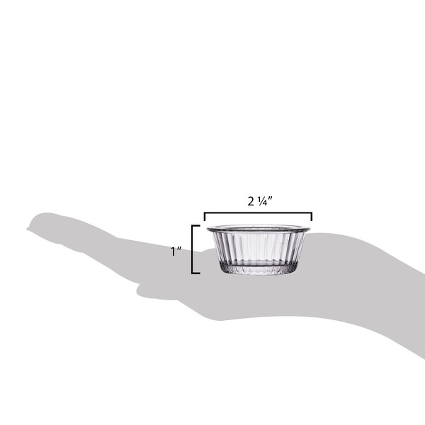 GET ER-001-CL 1 oz. Clear Fluted Plastic Ramekin - 12/Pack