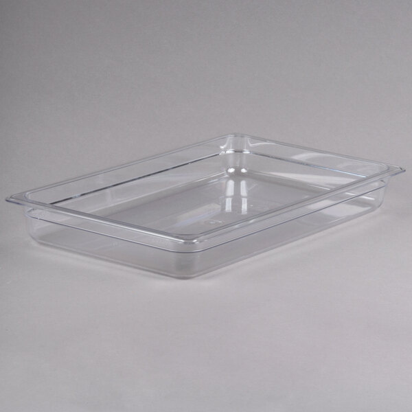 Cambro 12CW135 Camwear Full Size Clear Polycarbonate Food Pan - 2 1/2" Deep
