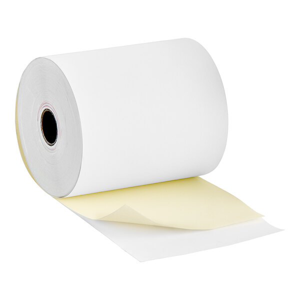 Point Plus 3" x 90' Carbonless 2-Ply Cash Register POS Paper Roll Tape ...