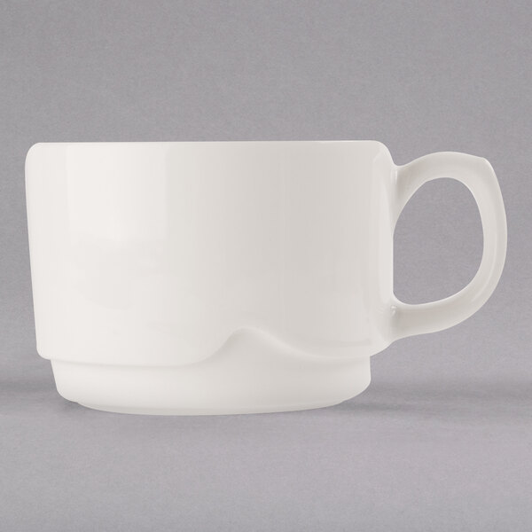 Libbey 902903005 Flint Barista 12 oz. Ivory (American White) Porcelain ...