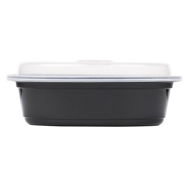 Pactiv Newspring OC16B 16 oz. Black 6 3/4" x 4 3/4" x 1 7/8 ...