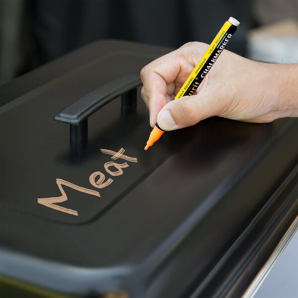 Sterno 70225 Chalkboard Chafer Lid with Black Glossy Finish