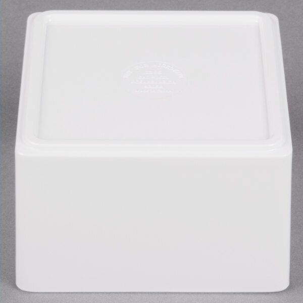 Cal-Mil 1395-15M Cater Choice White Melamine Box - 5" x 5" x 3"