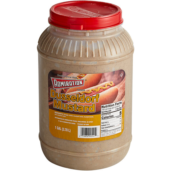 Admiration Dusseldorf Mustard 1 Gallon Container - 4/Case