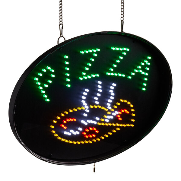 LED Pizza Sign | Choice 20 7/8" x 13" LED Pizza Sign