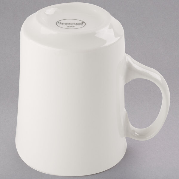 Libbey 951250277 Flint 12 oz. Ivory (American White) Porcelain Cafe Mug ...