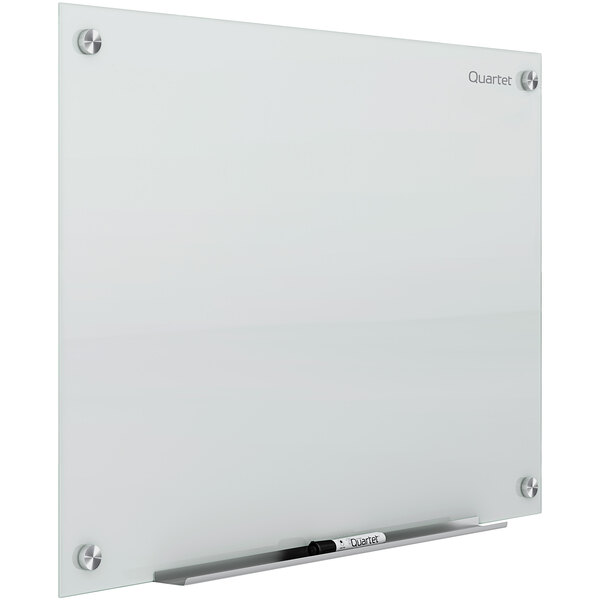 Quartet G7248W 72" x 48" White Frameless Magnetic Glass Markerboard ...