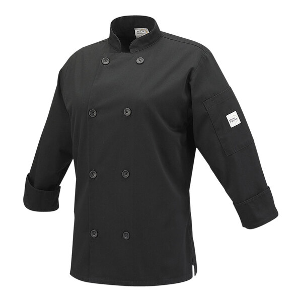 Mercer Culinary Millennia® Women's Black Customizable Long Sleeve Cook ...